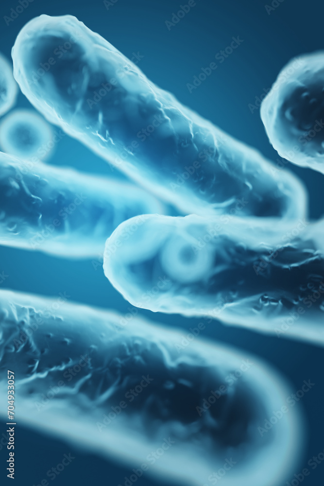 Enterobacteriaceae, gram-negative rod-shaped bacteria, part of ...