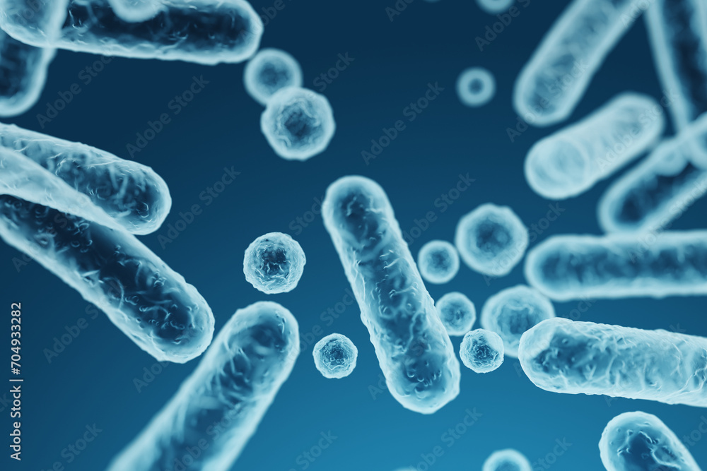 Enterobacteriaceae, gram-negative rod-shaped bacteria, part of ...