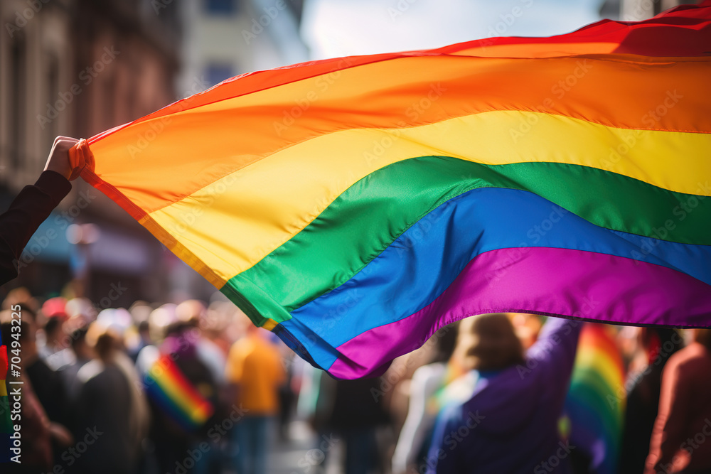 Flags of Freedom: Capturing the Colors of LGBTQ+ Pride in Parade March ...