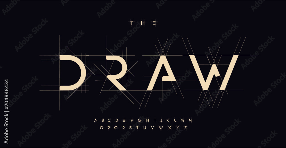 Vector de Stock Architect logo alphabet, bold creative letters, unique ...