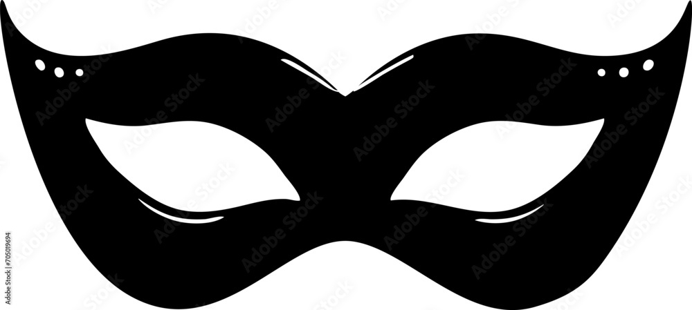 Venetian mask vector clipart outline Stock Vector | Adobe Stock