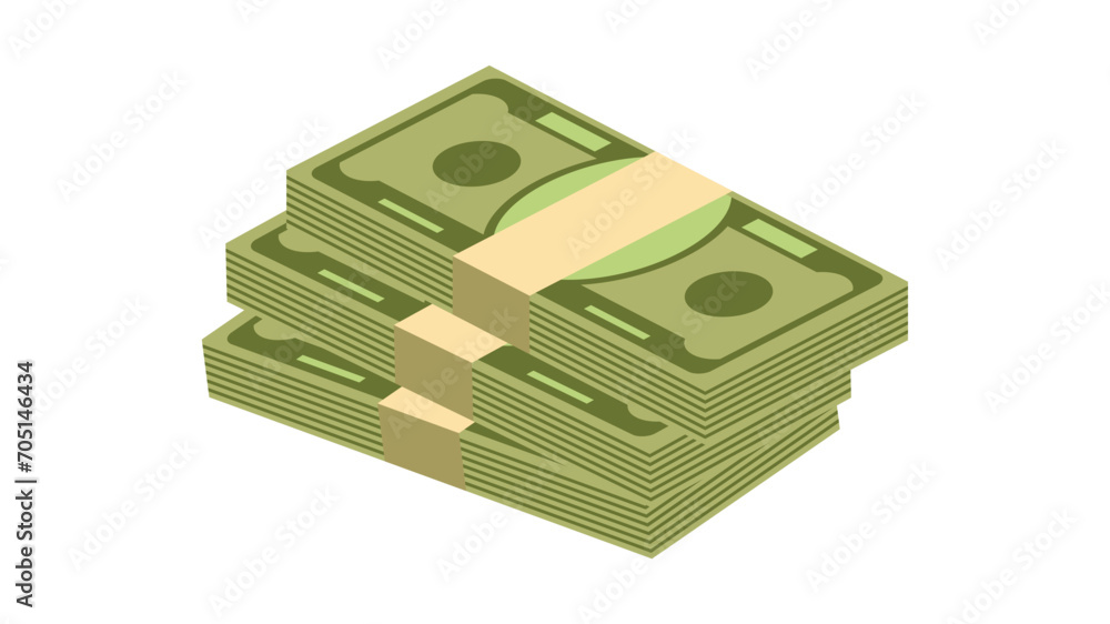 Huge packs of paper money. Bundle with cash bills. Keeping money in ...