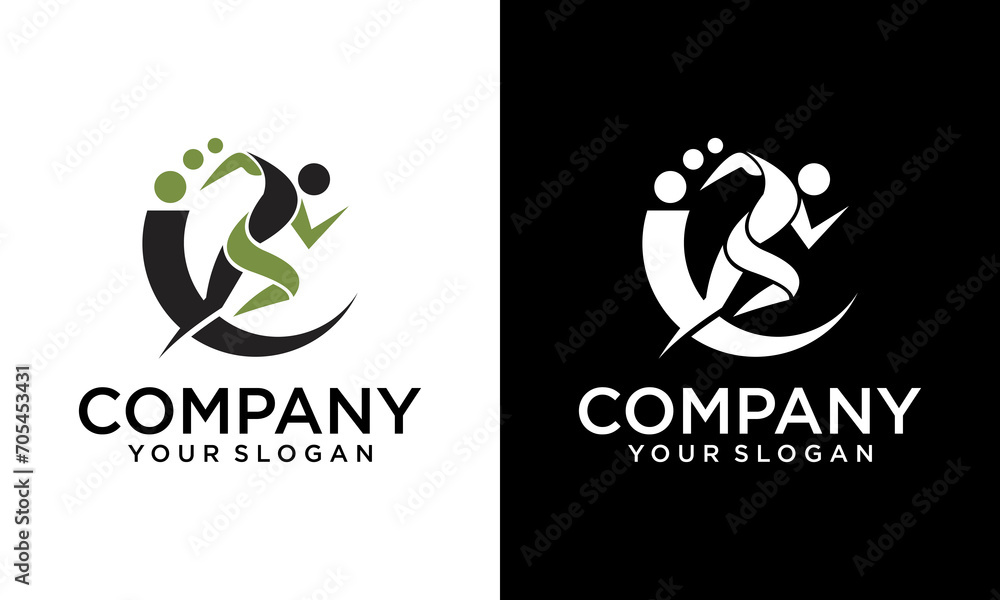 Creative athletic logo run logo people logo, health and physical ...