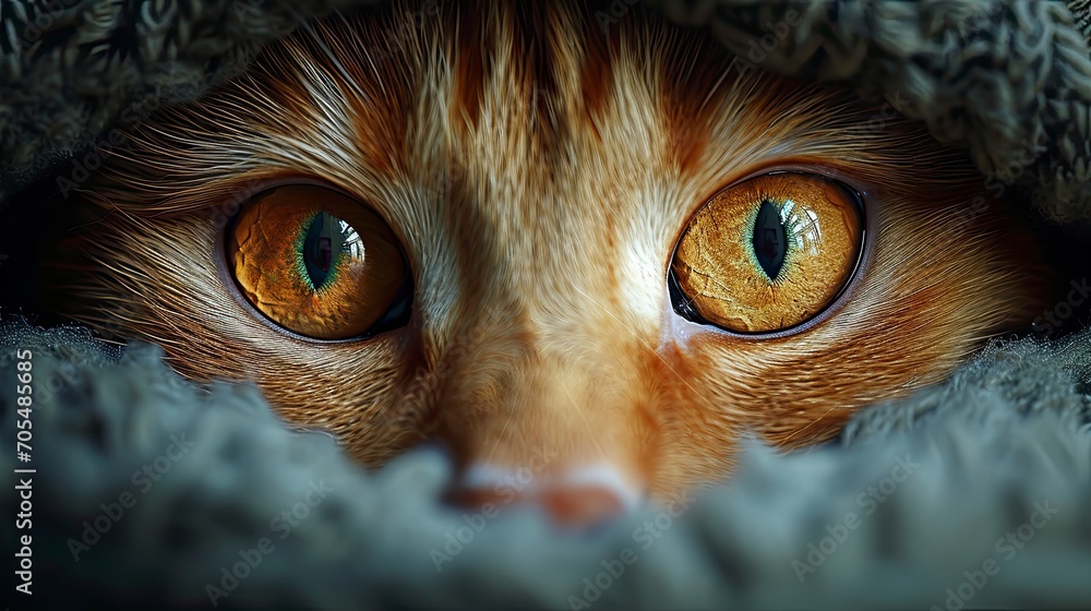 Portrait Peeking Pets Hide Ginger Orange, Desktop Wallpaper Backgrounds ...