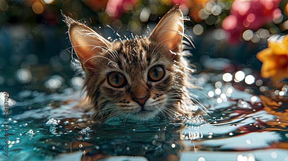Songkran Summer Season Concept Scottish Cat, Desktop Wallpaper ...
