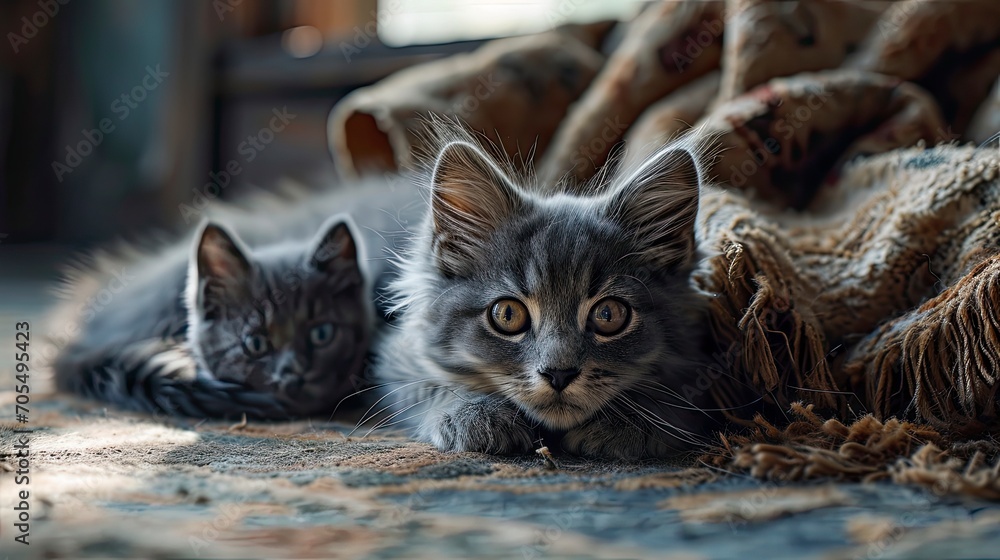 Funny Gray Kitten Smiling Dog, Desktop Wallpaper Backgrounds ...