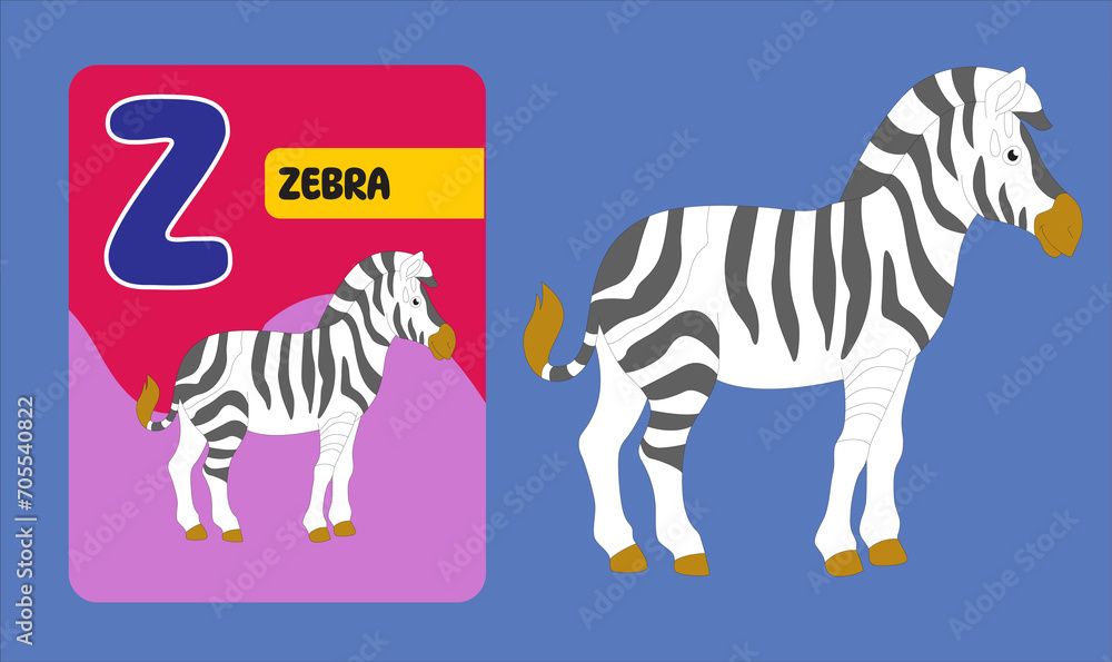 Alphabet cards for kids. Educational preschool learning ABC card with ...