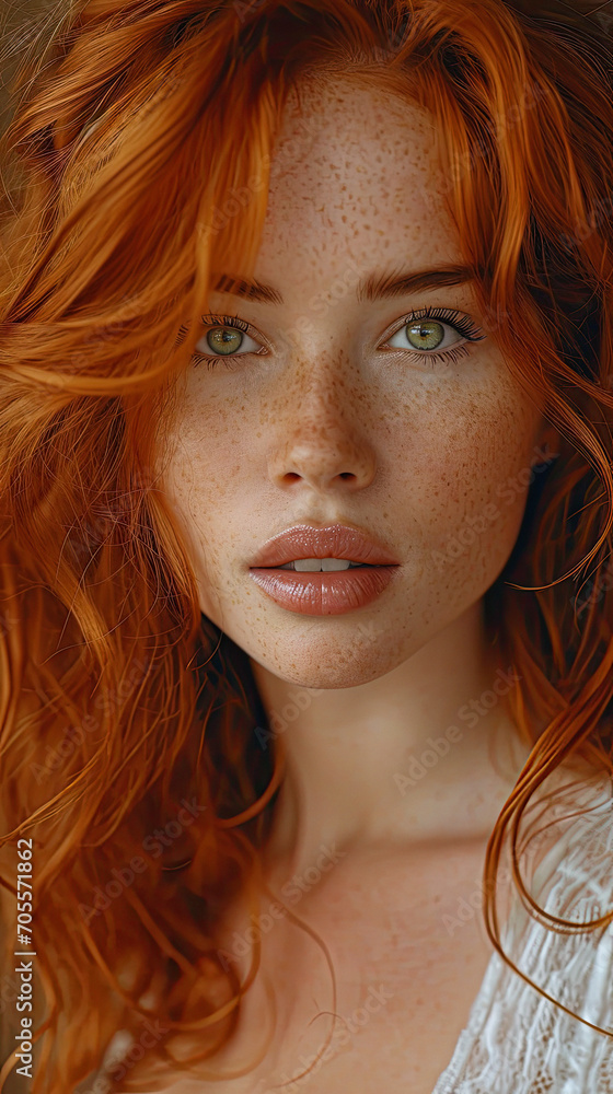 the most beautiful 21 year old redhead woman Stock Photo | Adobe Stock