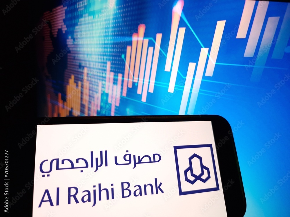 Konskie, Poland - January 07, 2024: Al Rajhi Bank company logo ...