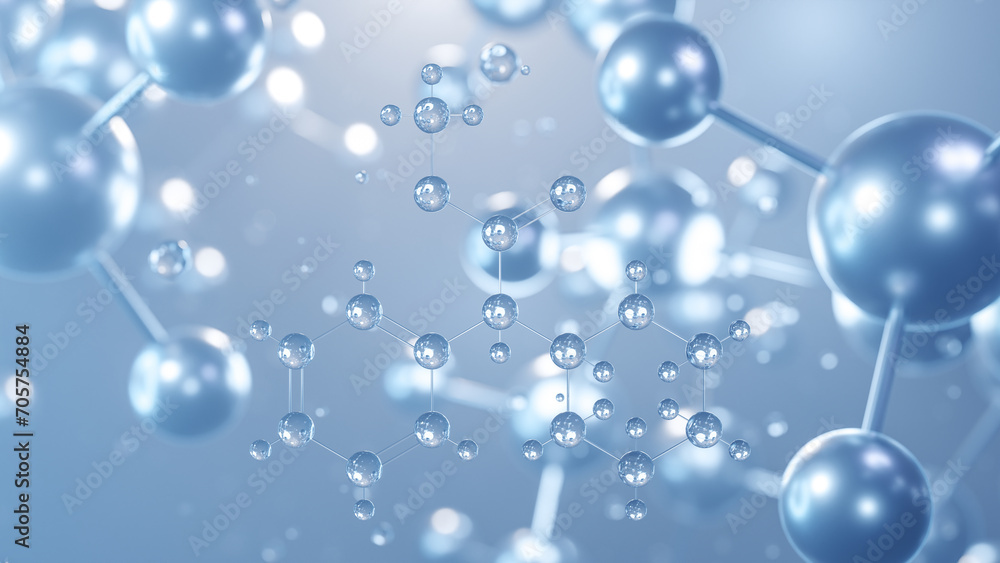 methylphenidate molecular structure 3d, flat model, ritalin, structural ...