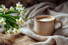 Springtime Coffee Tea Flowers Art Free Stock Photo - Public Domain Pictures