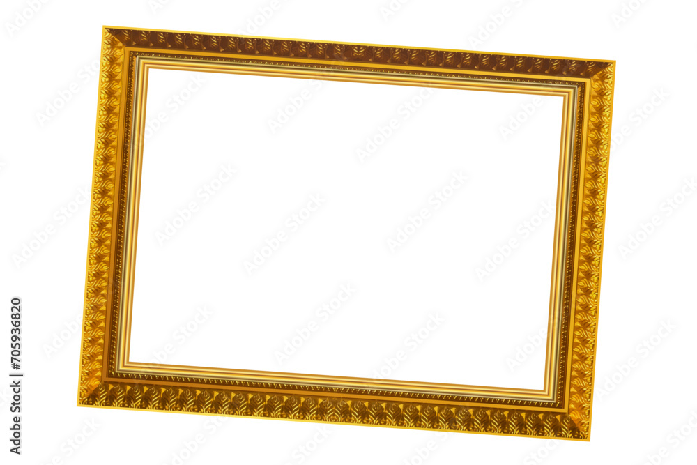 Vintage gold realistic frame for collages, portraits, etc. Template for ...
