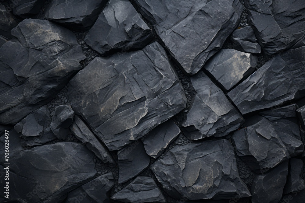 Black slate stone wall texture background. Stock Illustration | Adobe Stock