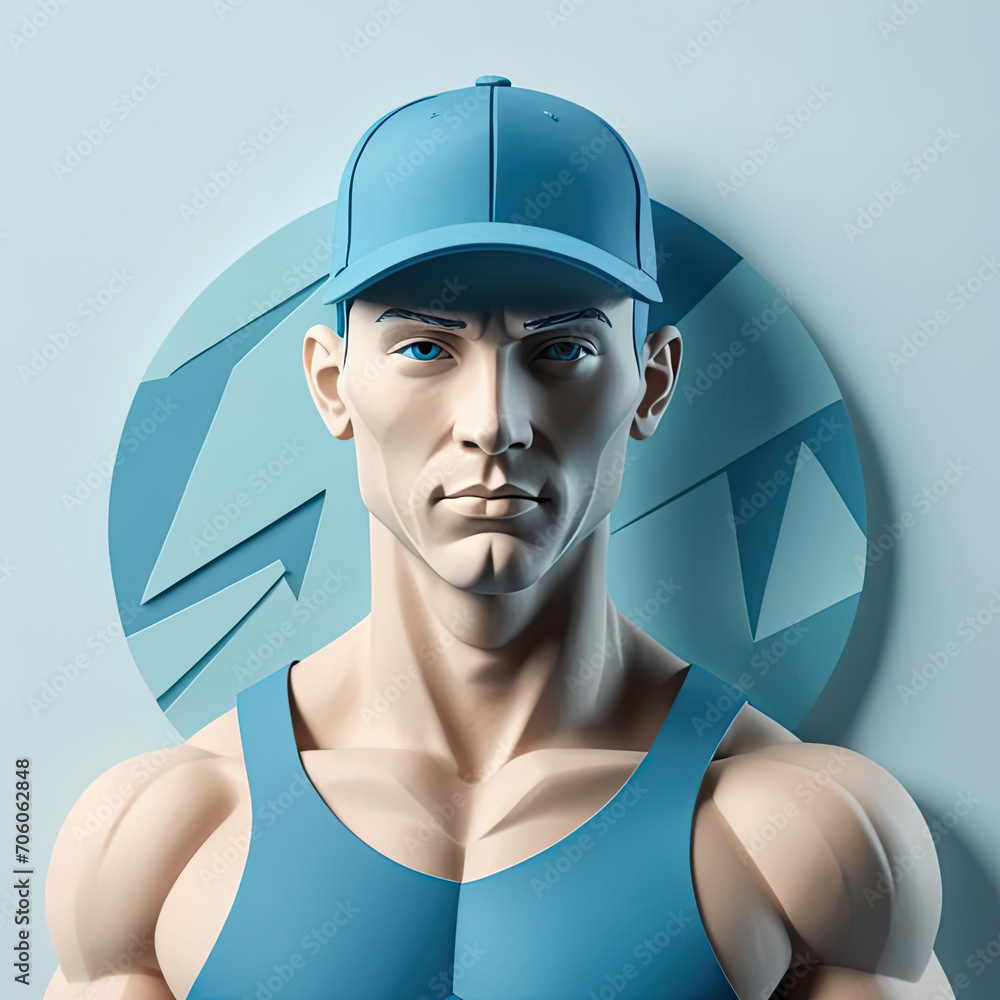 Athletic Paper Cutout - Cool and refreshing paper cutout of a male ...