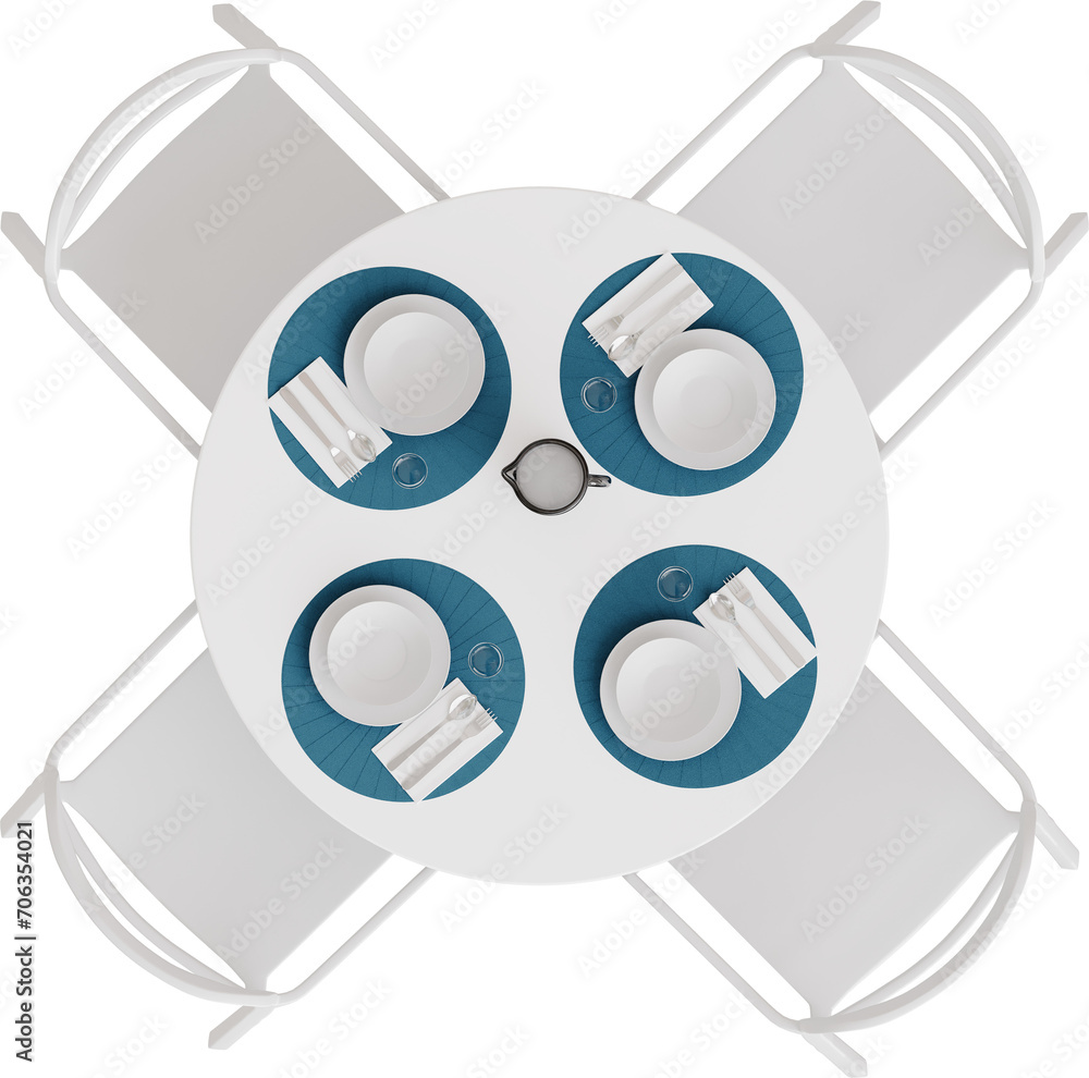 Top view isolated png dining table , architecture plans layout, kitchen ...