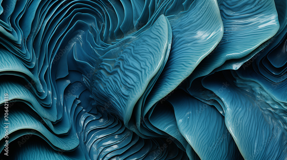 abstract background blue, Giant clam texture macro. Beautiful sea shell ...