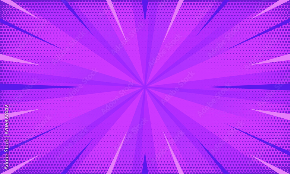 Vector purple comic background with halftone Stock Vector | Adobe Stock