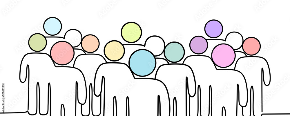 One line Inclusion and diversity concept. Line icon of inclusion. Line ...