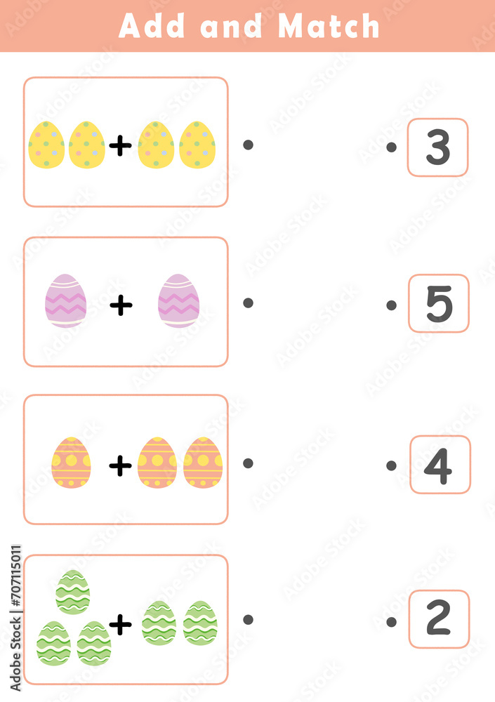 Counting Game for Preschool Children. Math Activities for Kids with ...