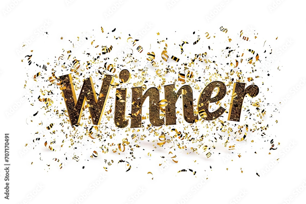 Victory vibes. Retro style winner banner design with eye catching burst ...