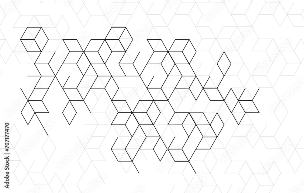 abstract black isometric vector blocks Stock Vector | Adobe Stock