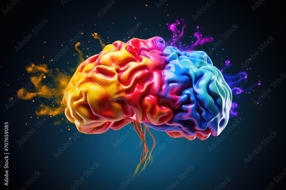 Brain Illustration depicts the intersection of psychology, cognitive psychology, neuropsychology ...