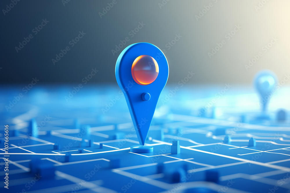 Embark on a visual journey with a 3D map navigation pin and locator ...