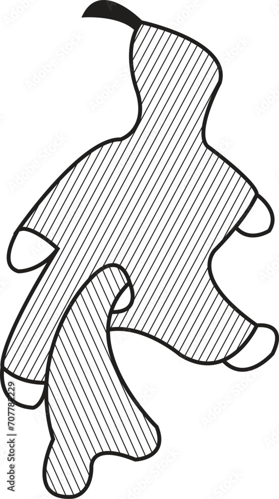 Black and white line art vector illustration of a uniquely designed dot ...