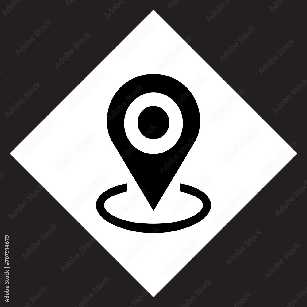 Location icon vector. Pin logo design. Pointer vector icon illustration ...