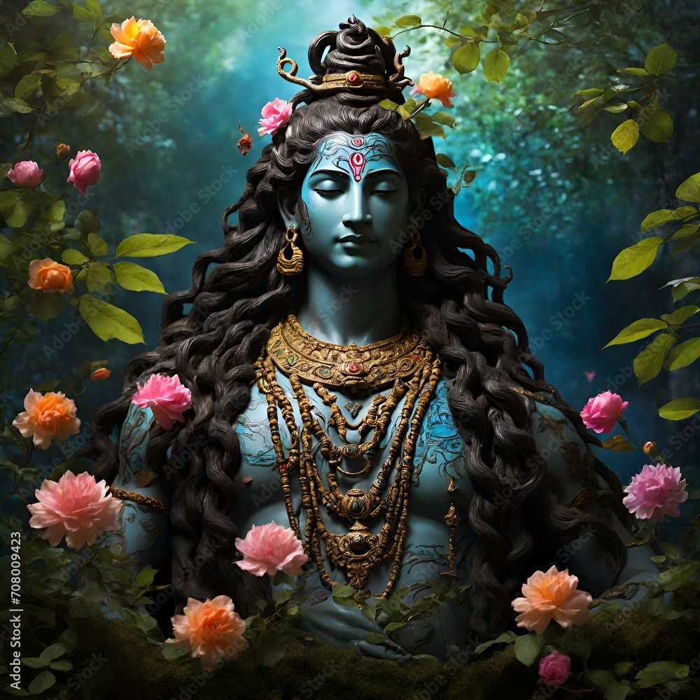 Shiva meditating in jungle | God Shiva | lord Shiva Meditation Stock ...