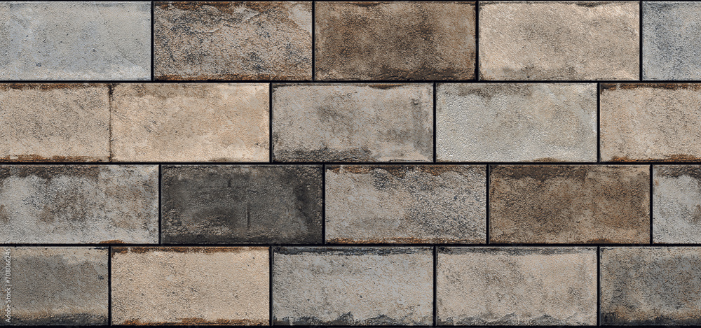 natural bricks wall cladding, seamless bricks pattern, compound and ...