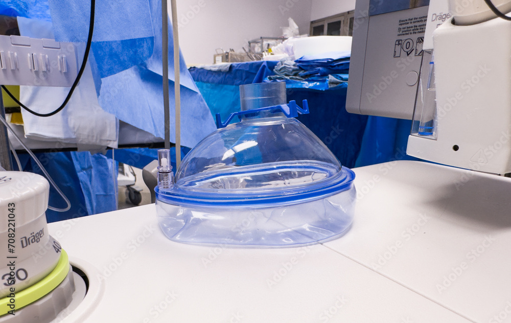 anesthesia equipment ,laryngoscope, ventilation mask, LMA, and oral ...