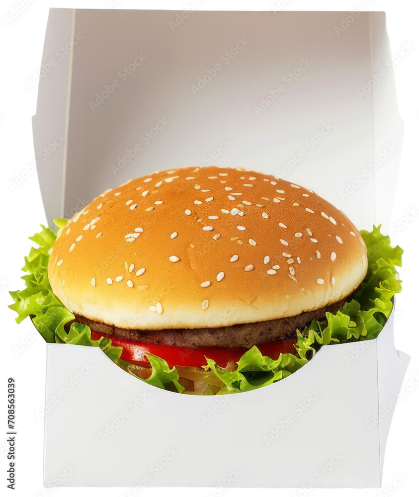 Blank burger package mockup illustration PNG element cut out ...