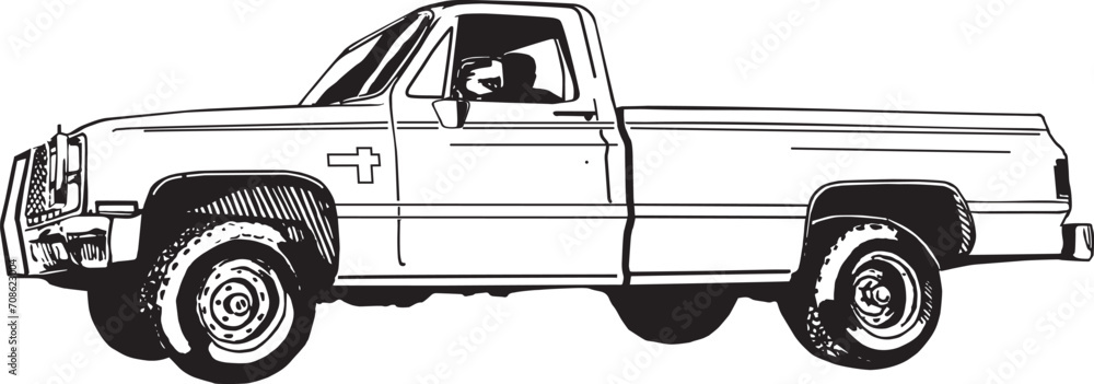 Chevrolet square body pickup from the 1980s, it's a classic 4x4 Chevy ...