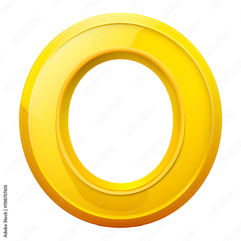 The letter O, yellow color, letter clipart, character clipart, alphabet ...