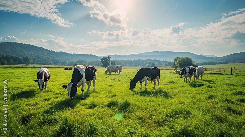 Farm and cows, cow milk, production at the farm Stock Illustration ...