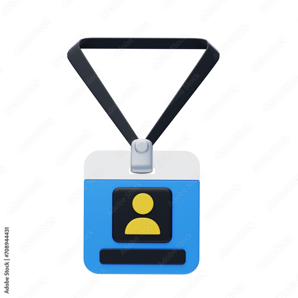 3D ID Card Visual Identity With Precision And Security. 3d illustration ...