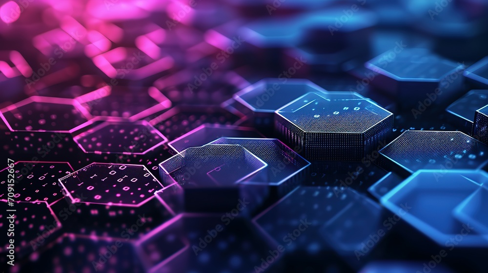 Hexagonal abstract metal with light background. technology hexagonal ...