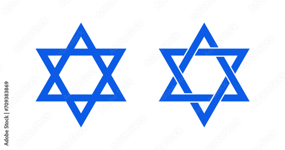 Jewish Israeli religious symbol. David judaism star icon logo. Israel ...