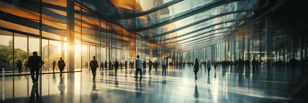 Open lobby-office space. . Modern architecture. Lots of natural light ...