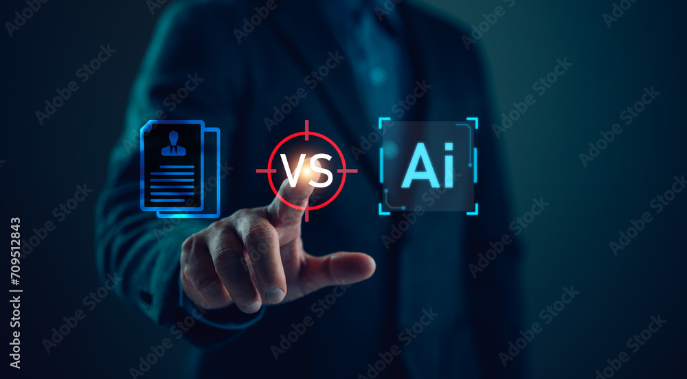 AI vs human competition, Division of labor between humans and AI, Human ...