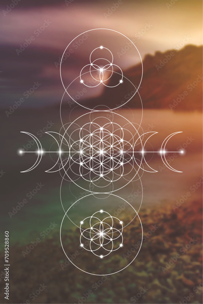 Flower of life. Tree of life. Sacred geometry spiritual new age ...