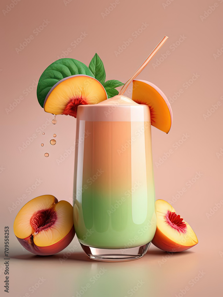 Minimal Line Art Illustration of Fresh Orange with Light Green Gradient ...