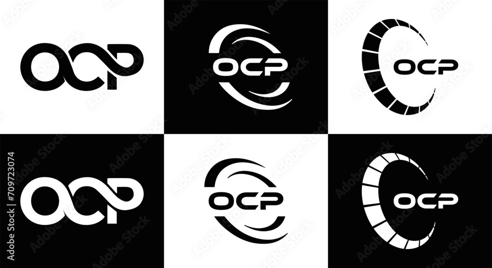 เวกเตอร์ Stock OCP logo. O C P design. White OCP letter. OCP, O C P ...