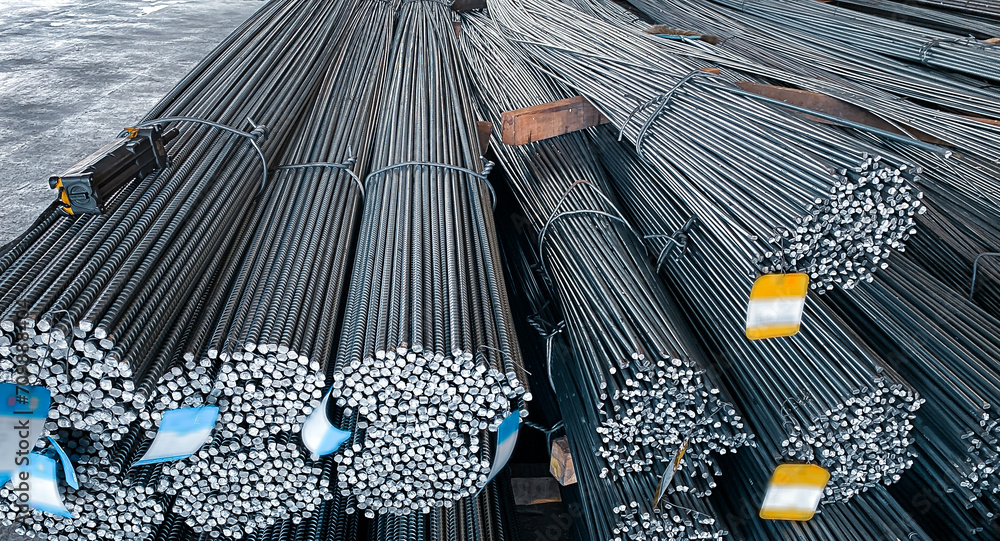 exture of steel deformed or bars background Deformed steel bars for ...