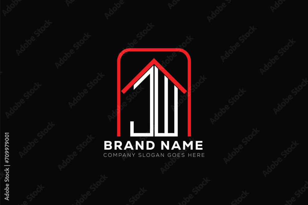 JW letter creative real estate vector logo design . JWcreative initials ...