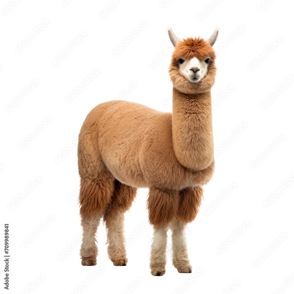 Cute alpaca isolated on transparent background, png clip art design ...