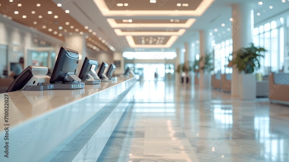 Modern bank interior. Generative AI. Stock Photo | Adobe Stock
