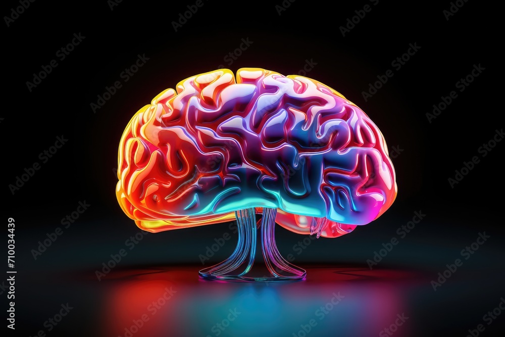 Neural crest cells neurology brain illustration. Neuromodulation ...