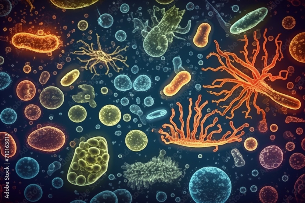 Bacteria, microscopic unicellular organisms, microorganism, under ...